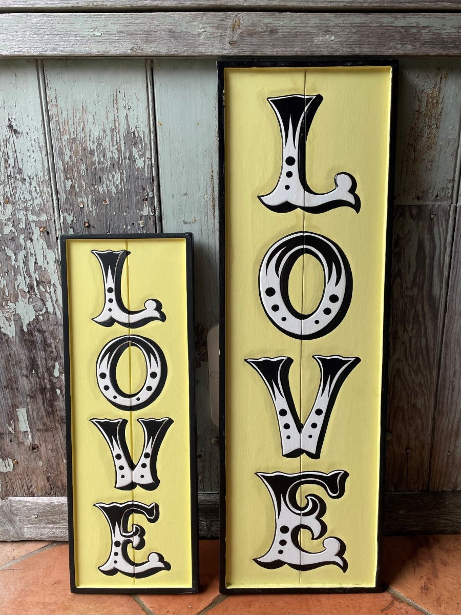 Cottage Cream Love Replica Circus Sign – Circus Signs